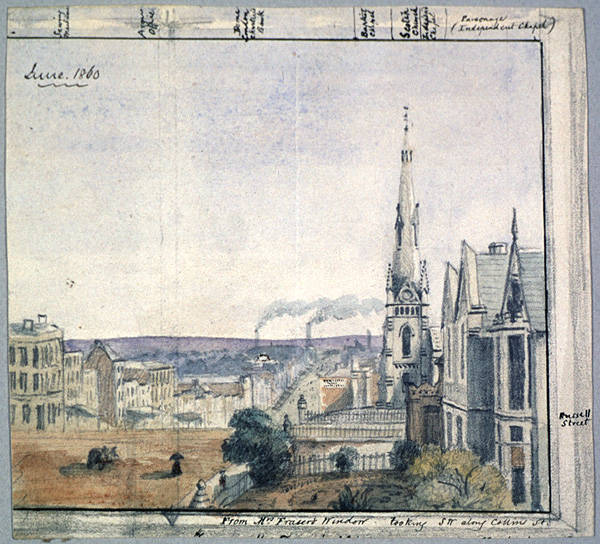 1860 Melbourne, Collins Street from Russell Street | East Melbourne ...